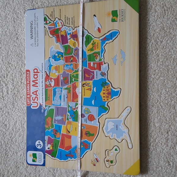 Toys | 3 For 3 Usa Map Lift And Learn Puzzle | Poshmark